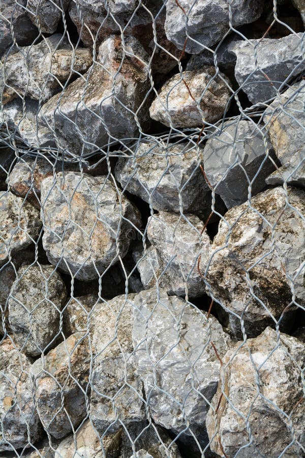 Closeup of River Bank Protection Stock Photo - Image of overflowing ...