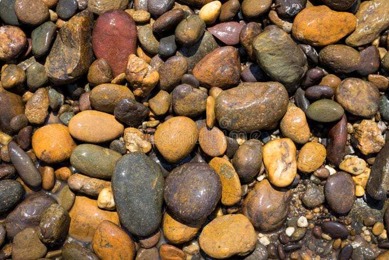 Closeup River Rock Background Stock Image - Image of abstract, color ...