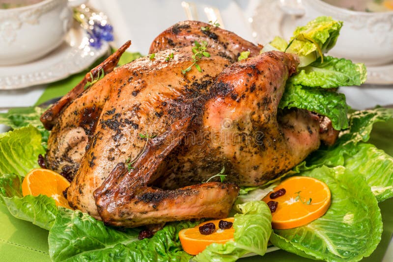 Closeup of Roasted Big Turkey for Thanksgiving Stock Photo - Image of ...