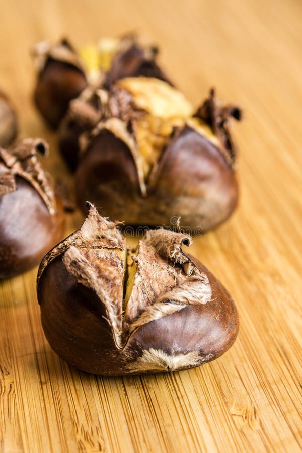Closeup of Roasted Chestnuts Stock Photo - Image of fall, tasty: 79526742