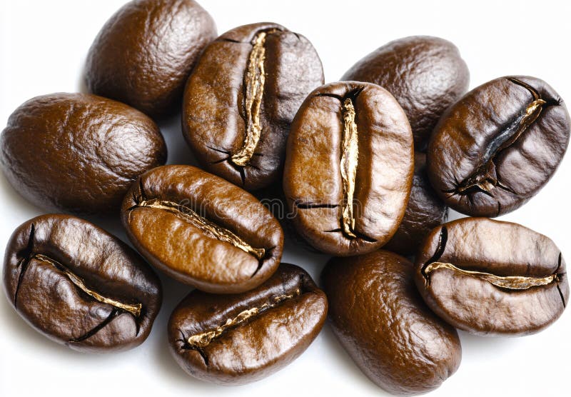 Closeup Roasted Coffee Beans Texture Image High Quality Image Stock ...