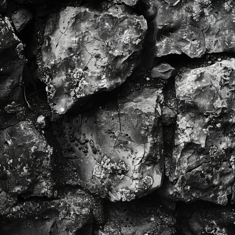 A Closeup of a Rock with a Mosscovered Surface Capturing the Contrast ...