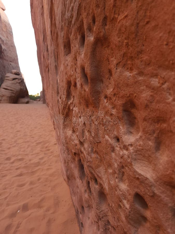 Closeup of a Rock with Small Holes in a Desert Stock Image - Image of ...