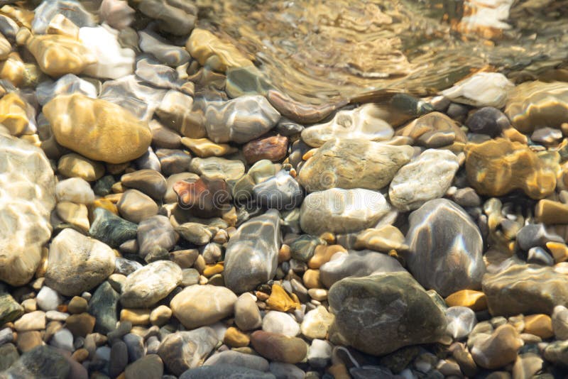 Closeup of Rocks Under Water Stock Photo - Image of beach, closeup ...