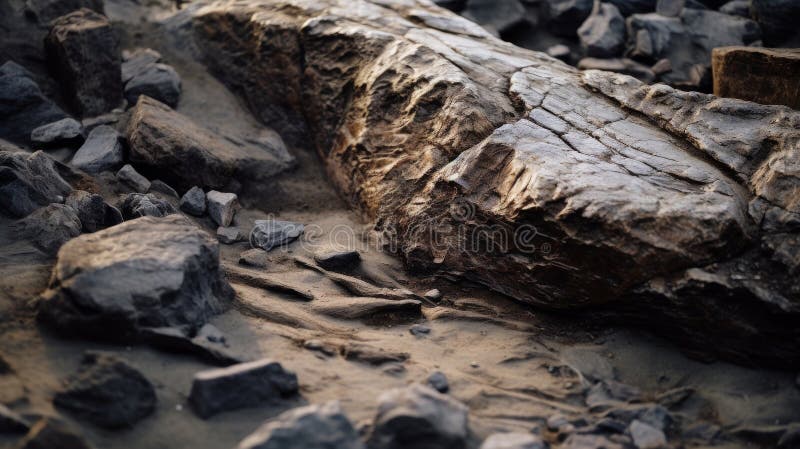 Closeup of Rocky Surface Detail Stock Illustration - Illustration of ...