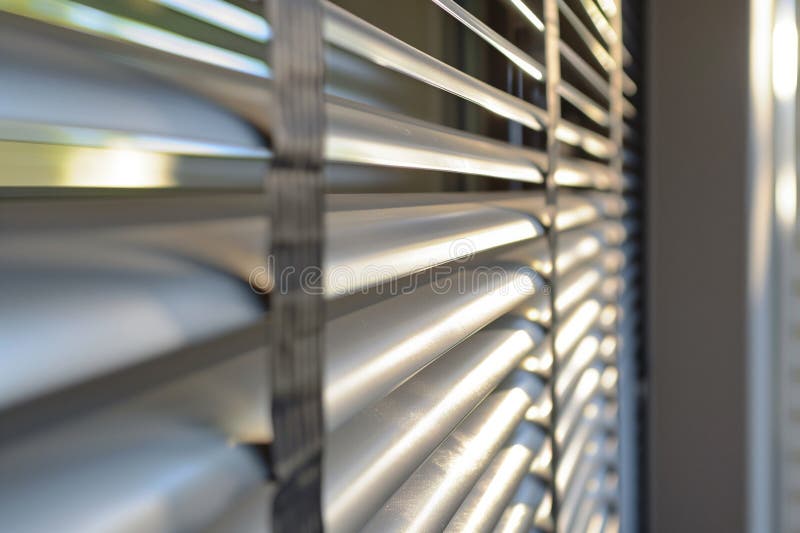 Closeup of Roller Shutter Slats Fully Closed for Privacy Stock Image ...
