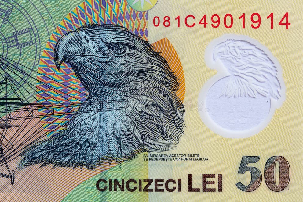 Closeup of 50 Romanian Lei Banknote Stock Image - Image of closeup ...