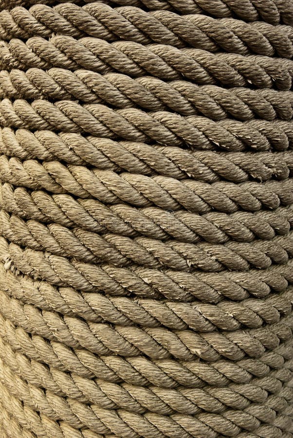 Roped Wrapped Around Piling Stock Image - Image of macro, closeup: 30678413