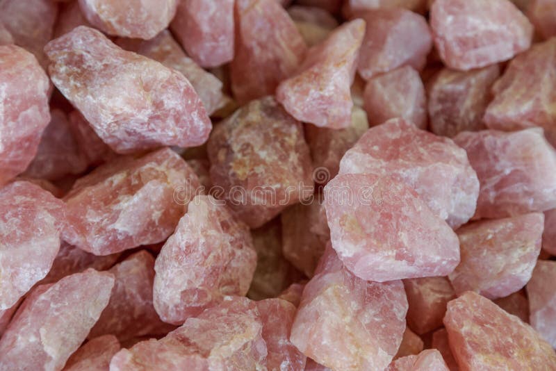 Closeup of Rose Quartz Pieces. Stock Image - Image of backgrounds ...