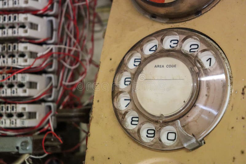Closeup of a Rotary Dial of an Old Telephone with an Empty Space for ...
