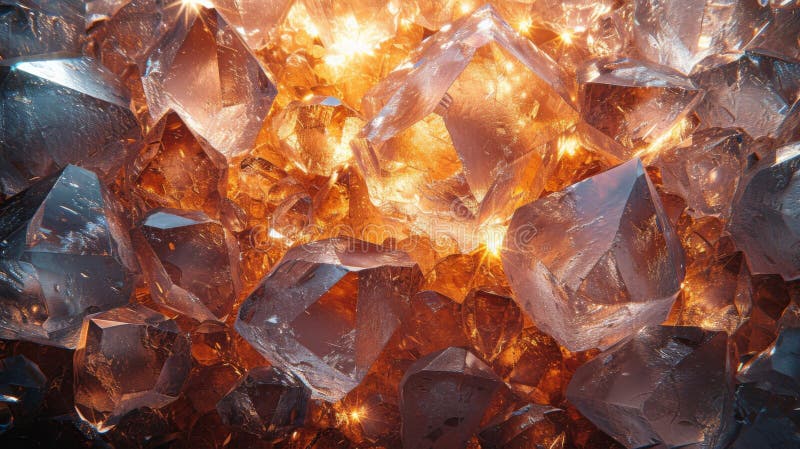 Closeup of the Rough Jagged Texture of Light Reflecting Off a Diamond ...