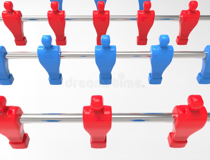 Closeup of Rows of Foosball Players. Stock Illustration - Illustration ...