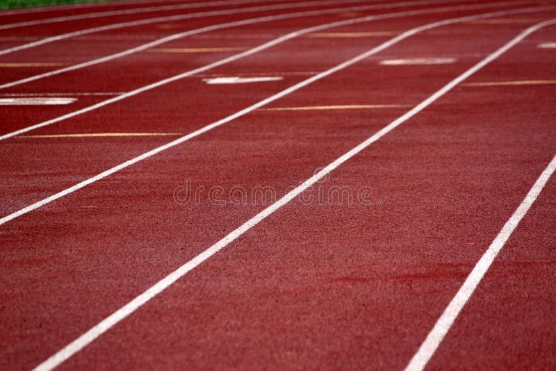 Closeup of a Running Track stock image. Image of running - 60550905