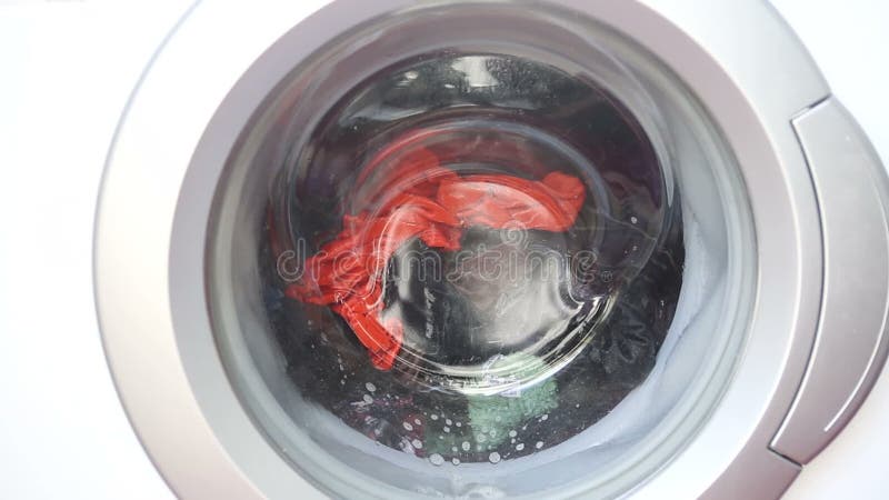Closeup of a Running Washing Machine Stock Footage - Video of washing ...