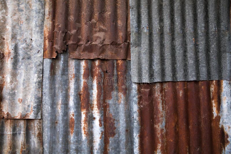 Galvanized Steel Sheet, Rusted Surface Background. Stock Image - Image ...