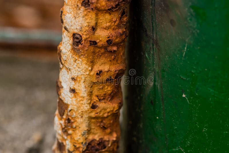 Closeup of Rusted Metal Rod Stock Image - Image of detail, abstract ...
