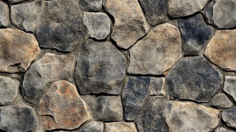 Closeup of Rustic Stone Wall with Eroded Texture, Used for Construction ...