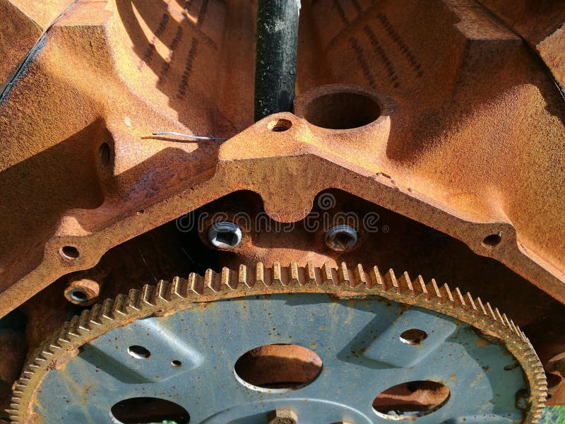 Closeup of a Rusty Industrial Heavy Machinery Captured during the ...