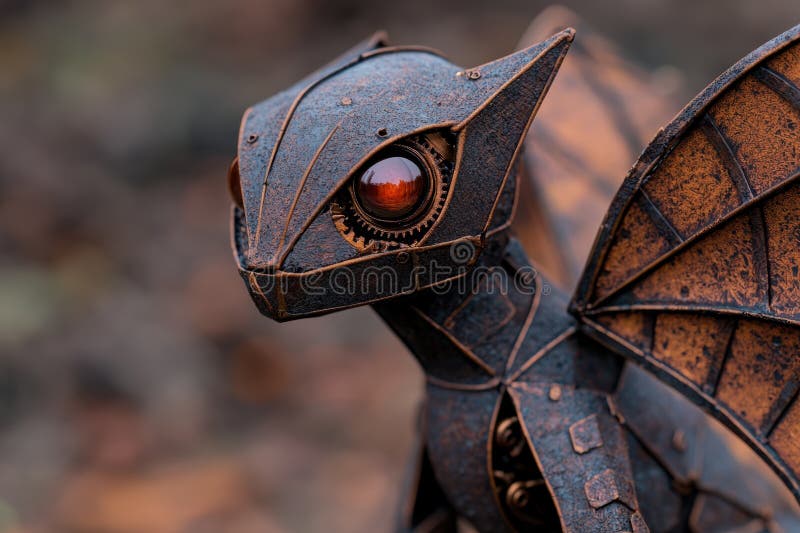 Closeup of a Rusty Mechanical Robot Eye Stock Illustration ...