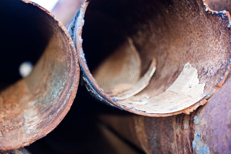 Closeup of Rusty Metal Pipes Stock Photo - Image of piping, orifice ...