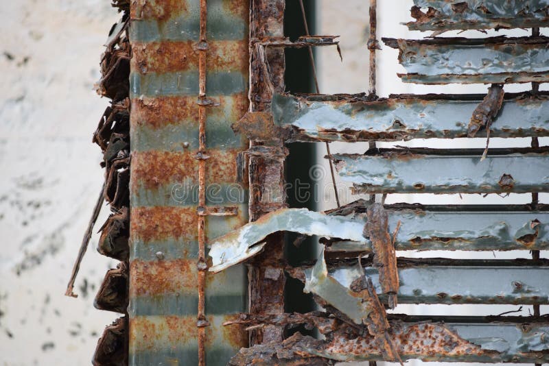 A Rotted Metal Panel Covered in Rust Stock Image - Image of rotted ...