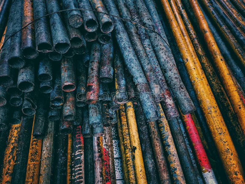 Rusty steel pipes stock photo. Image of steel, pipes - 227379668