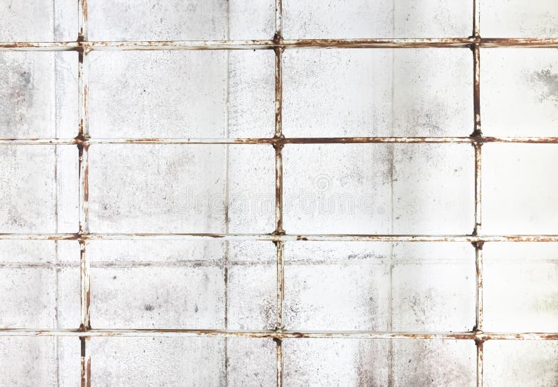 Closeup Rusty Steel Railing on Old Wall Background Stock Image - Image ...