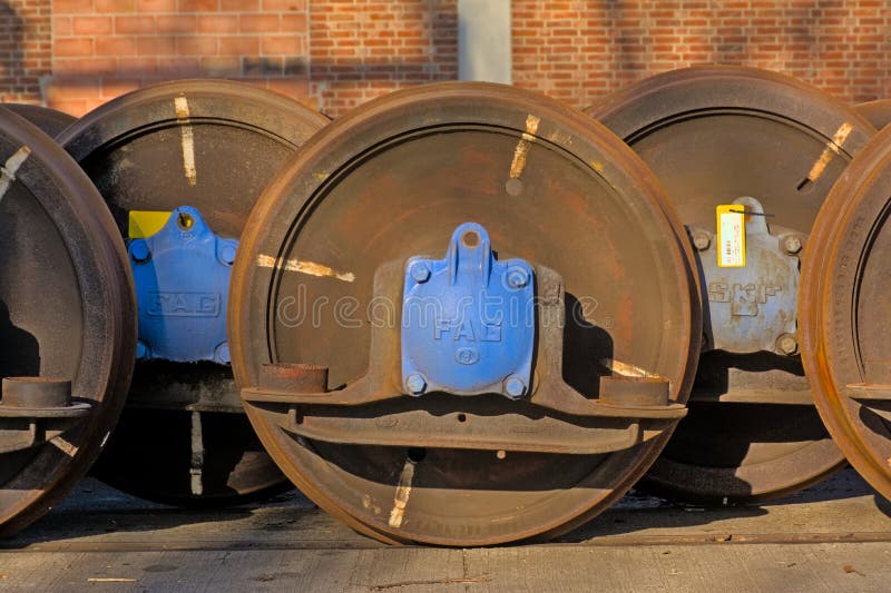 Closeup of Rusty Train Wheels, Side View Editorial Photography - Image ...