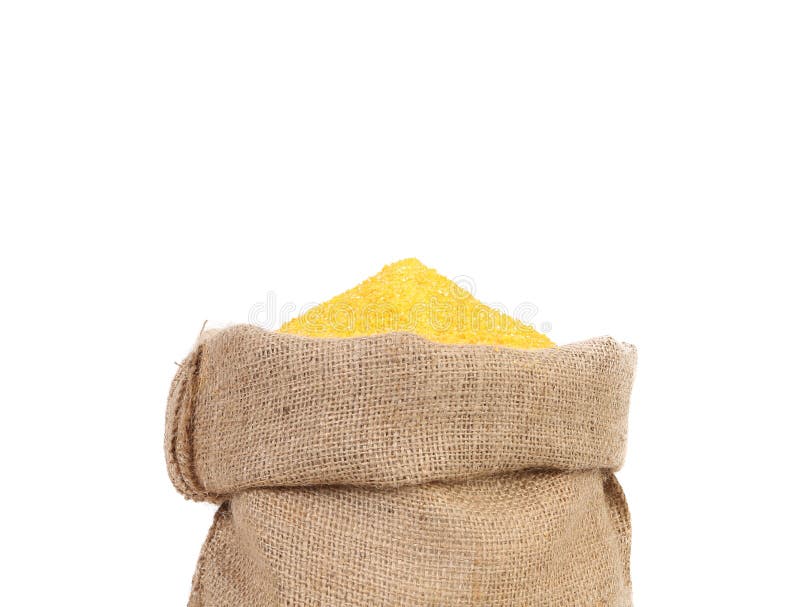 Sack with corn grains. stock photo. Image of closeup - 35299876