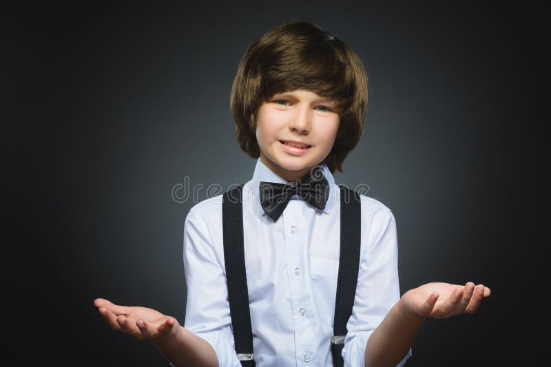Closeup Sad Boy with Worried Stressed Face Expression Stock Image ...