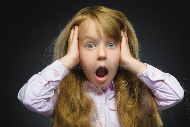 Closeup Sad Girl with Worried Stressed Face Expression Stock Image ...