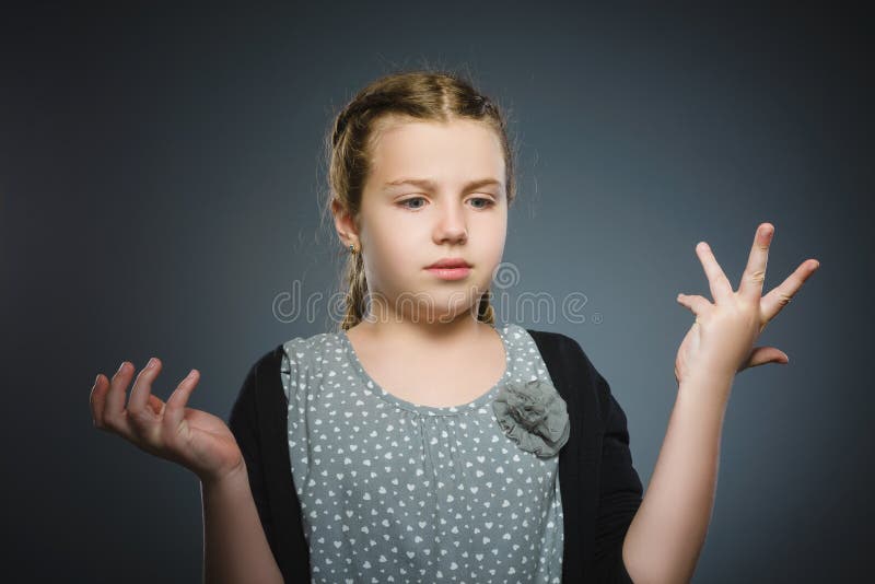 Closeup Sad Girl with Worried Stressed Face Expression Stock Photo ...