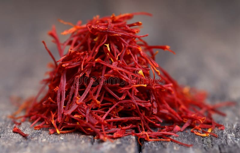 Closeup of Saffron stock photo. Image of safflower, aromatic - 110325346