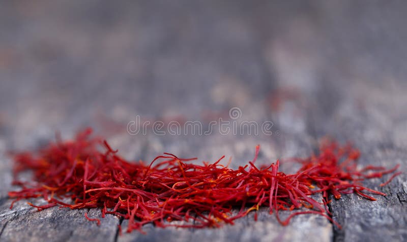 Closeup of Saffron stock image. Image of ingredient - 124458397