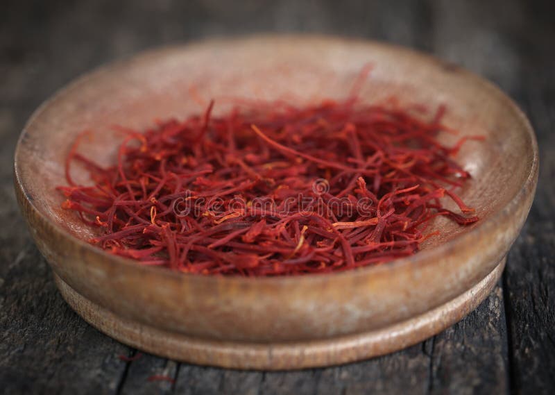Closeup of Saffron stock photo. Image of yellow, dried - 124458402
