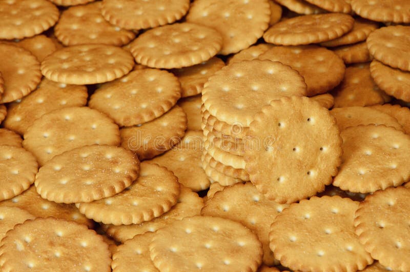 Closeup of Salted Crackers. Background Image of Classic Salty Cracker ...