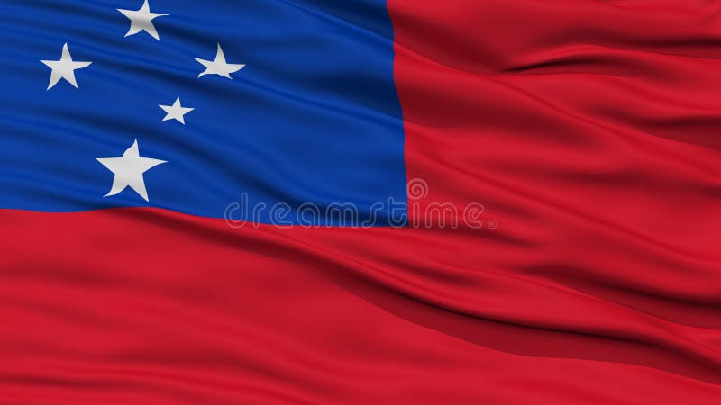 Closeup Samoa Flag stock illustration. Illustration of patriotic - 91177606