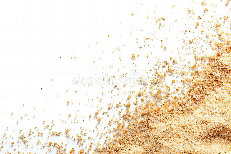 Closeup of Sand Particles on White Background, Isolated, File. Isolated ...