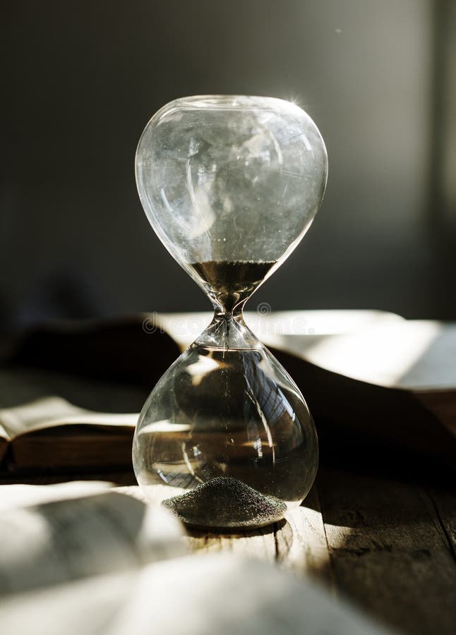 Closeup of Sandglass on the Table Stock Photo - Image of sandglass ...
