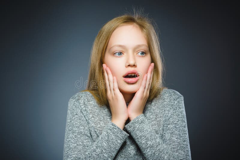 Scared Little Girl Stock Scared Little Girl Stock
