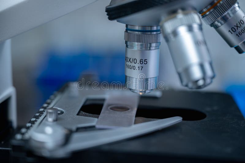 Microscope in a Laboratory stock image. Image of medicine - 23188335