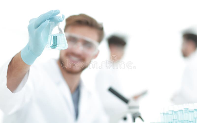 Closeup.a Scientist Doing Experiments in the Laboratory Stock Photo ...