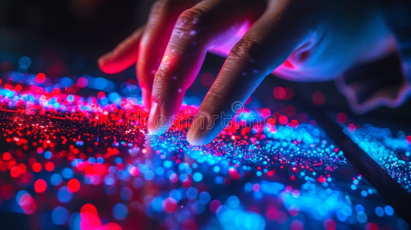 A Closeup of a Scientists Hand Carefully Selecting Specific Particles ...