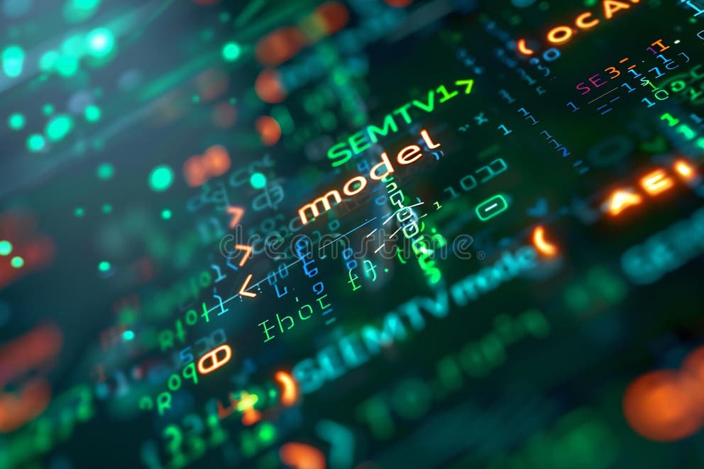 A Closeup of the Screen Showing Lines of Code and Characters ...