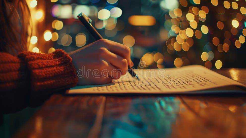 A Closeup of a Scriptwriter Using AIpowered Software To Analyze and ...