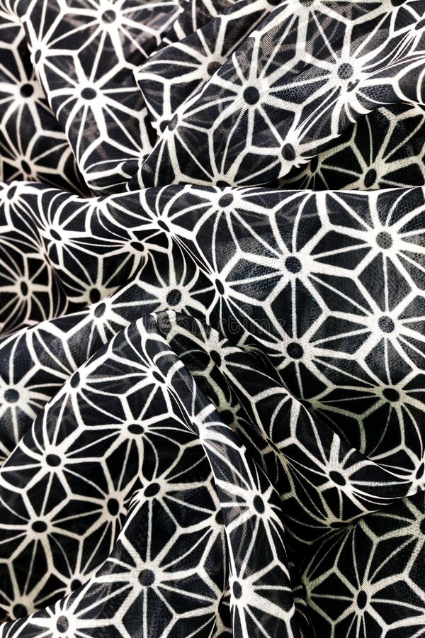 A Closeup of Scunched Star Printed Nylon Fabric. Stock Image - Image of ...