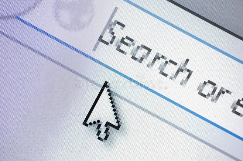 Closeup of Search Bar on Computer Monitor Stock Photo - Image of ...