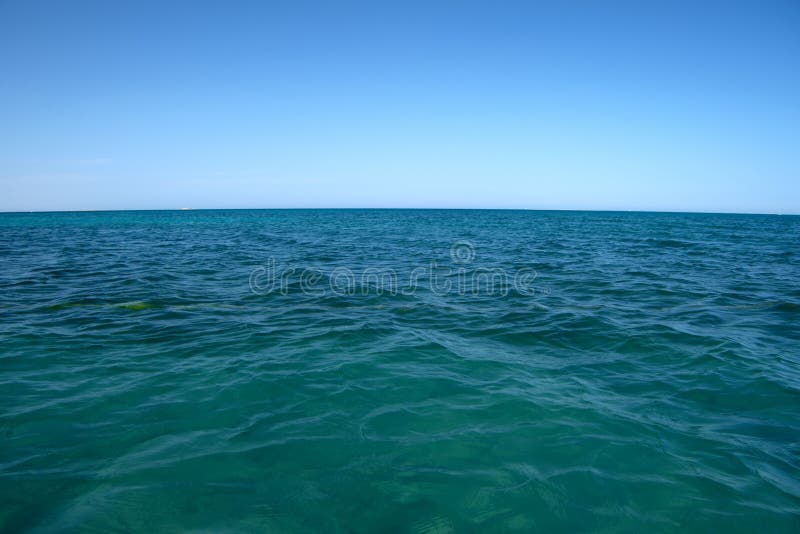 Closeup Seascape Surface of Blue Sea Water with Small Ripple Waves ...