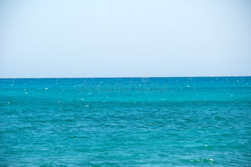 Closeup Seascape Surface of Blue Sea Water with Small Ripple Waves ...