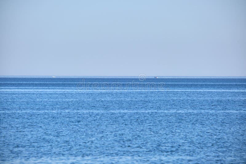 Closeup Seascape Surface of Blue Sea Water with Small Ripple Waves ...